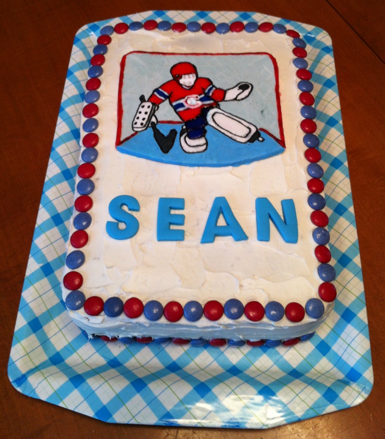 Hockey Goalie cake