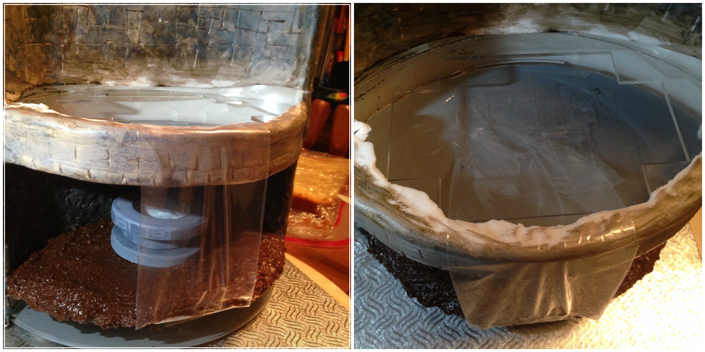 Making a Pitfall: The Lost Expedition cake, day 03 part 2- assembly