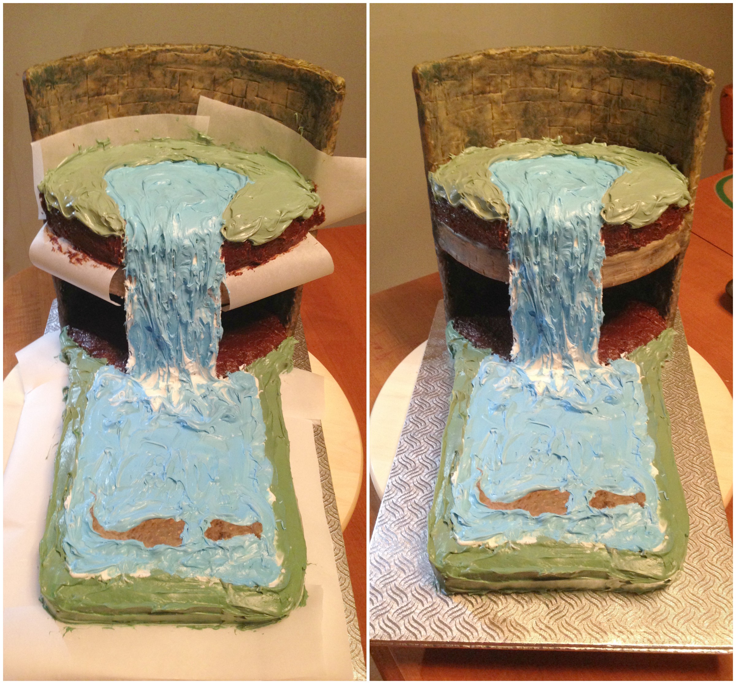 Making a Pitfall: The Lost Expedition cake, day 03 part 3- finishing