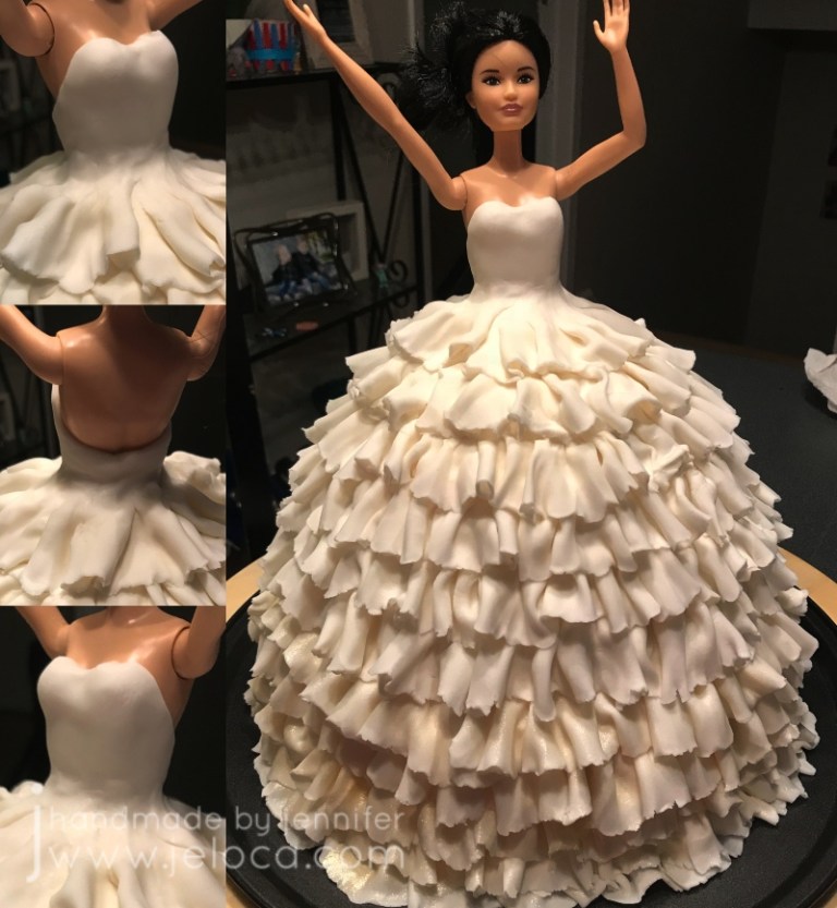 How to Make a Wedding Dress Cake