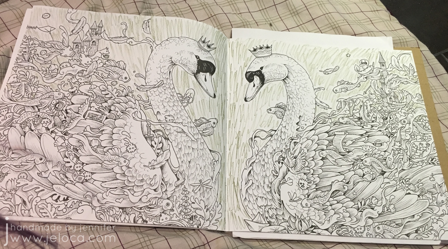 First Attempts at Background Washes in Coloring Books (FAIL)