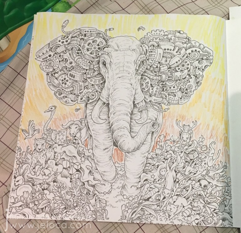 First Attempts at Background Washes in Coloring Books (FAIL)