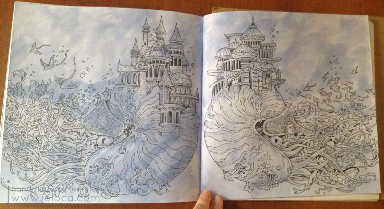 First Attempts at Background Washes in Coloring Books (FAIL)