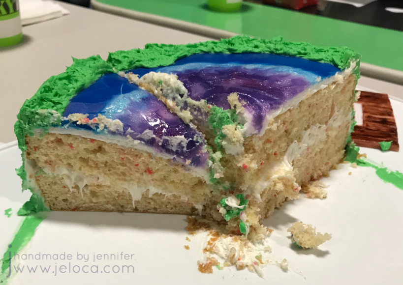 How to make a Fortnite Loot Lake cube cake