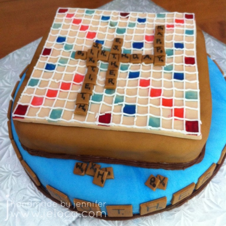 Scrabble Cake for National Scrabble Day