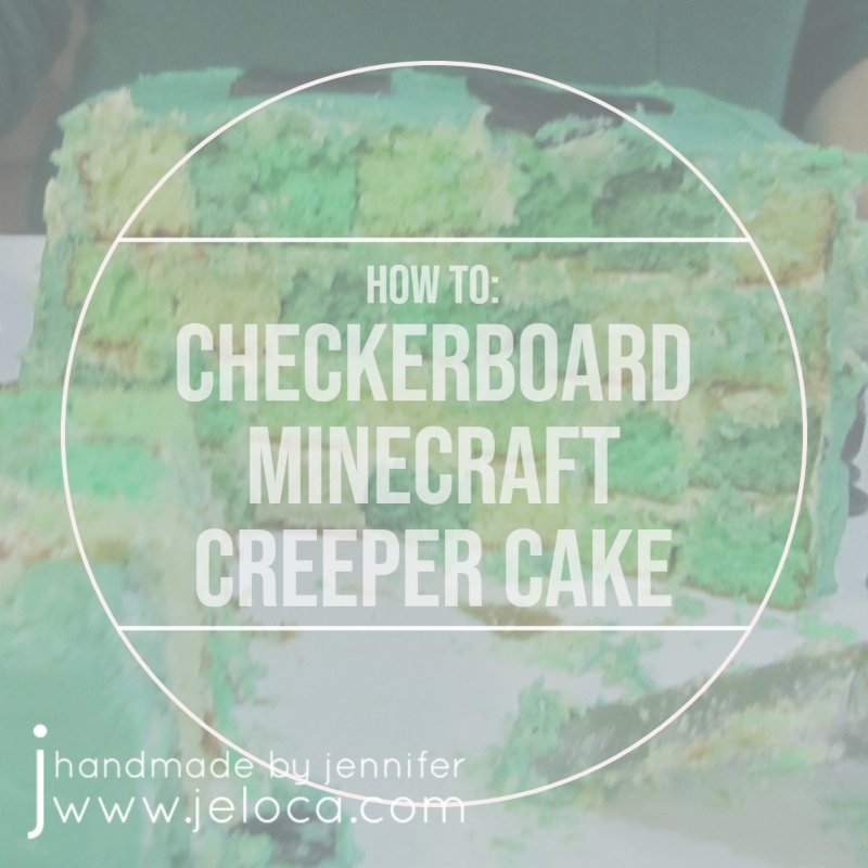 DIY Checkerboard Minecraft Creeper Cake (NO Special Pan!)