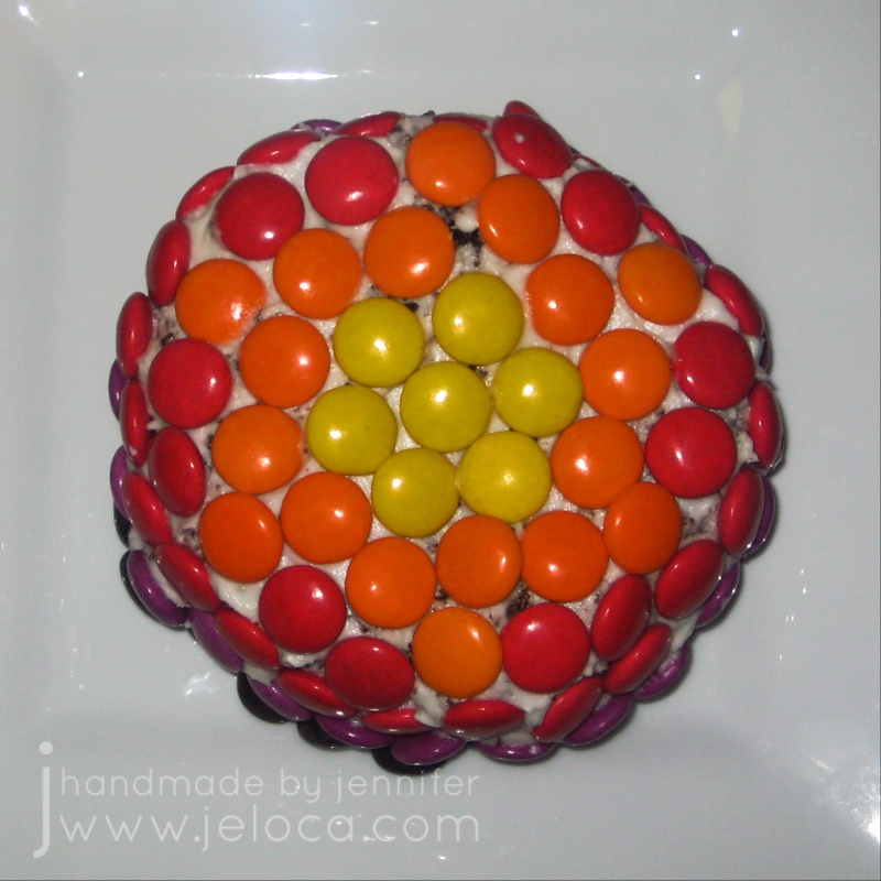 Number 3 Smarties Cake