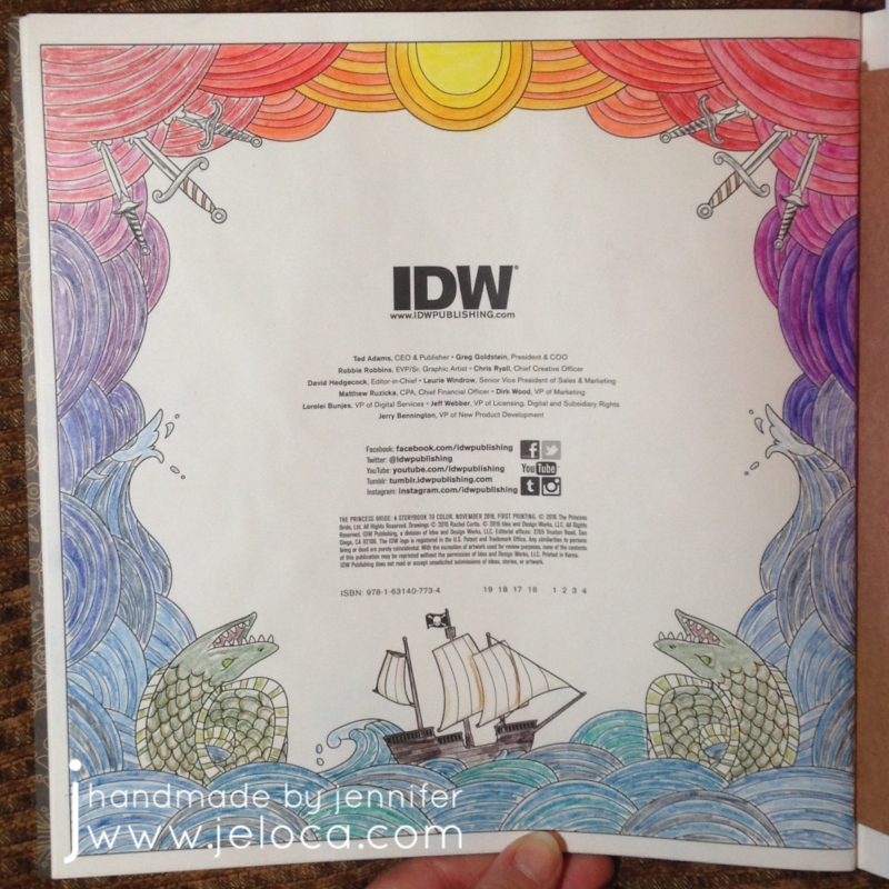 The Princess Bride Coloring Book – Copyright Page